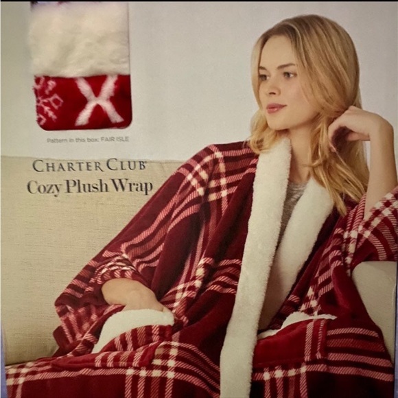 Charter Club | Accessories | Cozy Plush Wrap 5 X 70 Fair Isle Throw ...